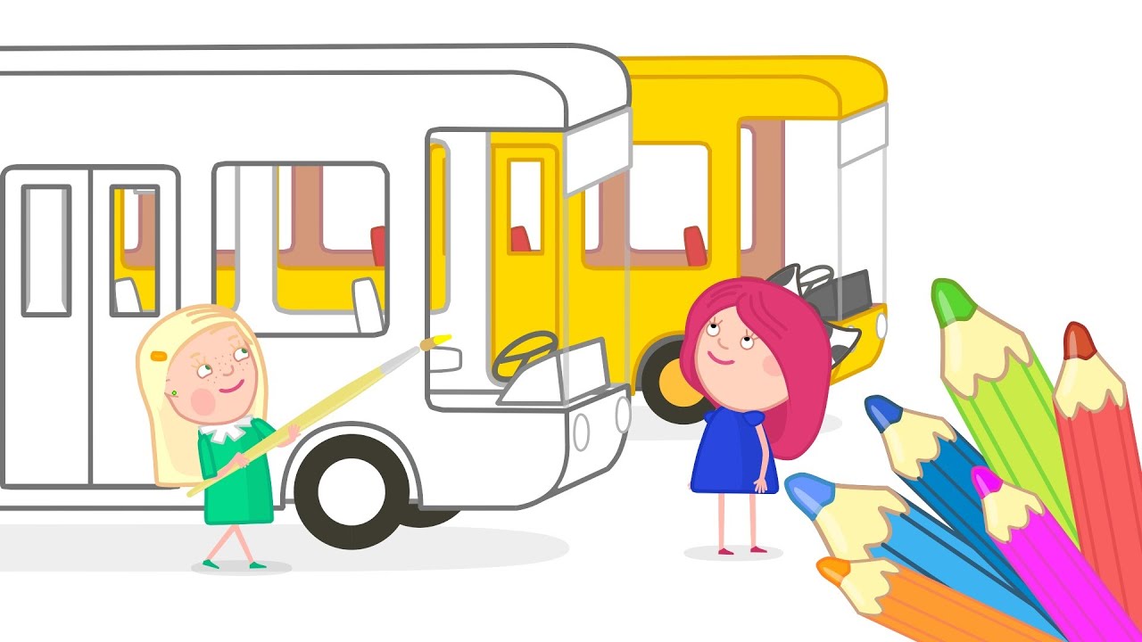 Smarta und ihre magische Tasche - Lasst uns Malen. Wir malen den Bus ...