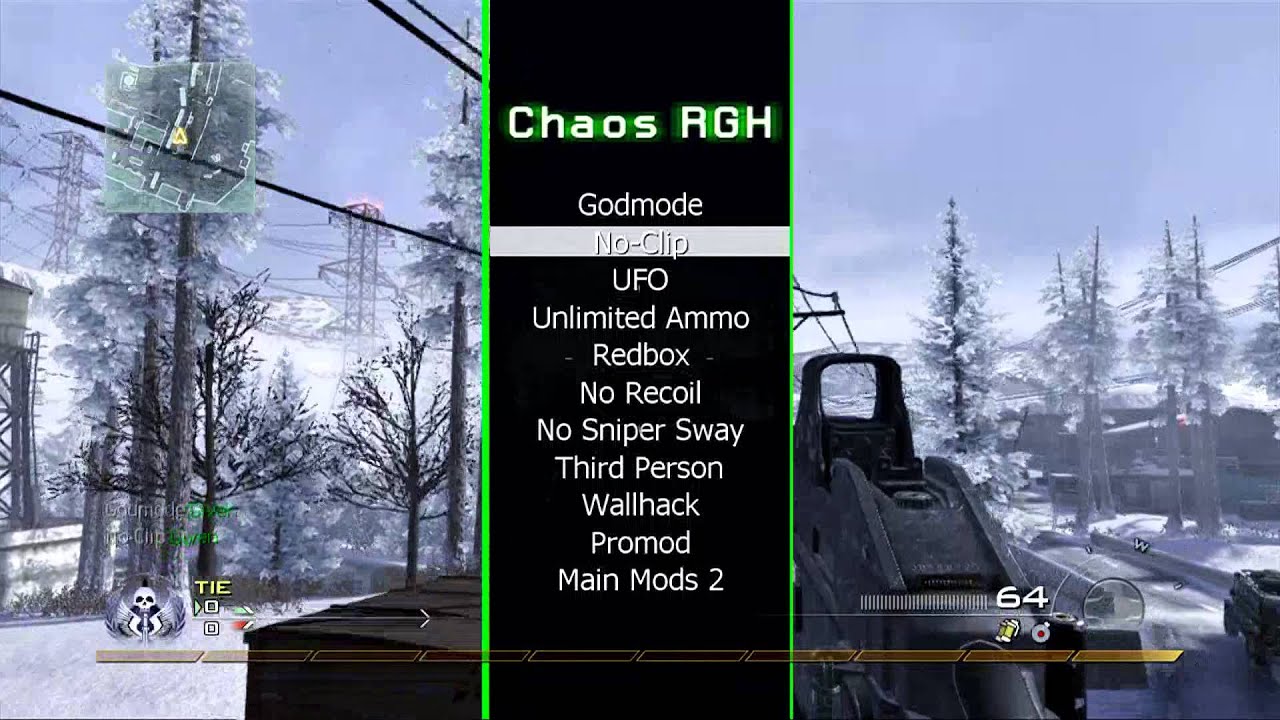 MW2 Chaos Rgh mod menu - YouTube