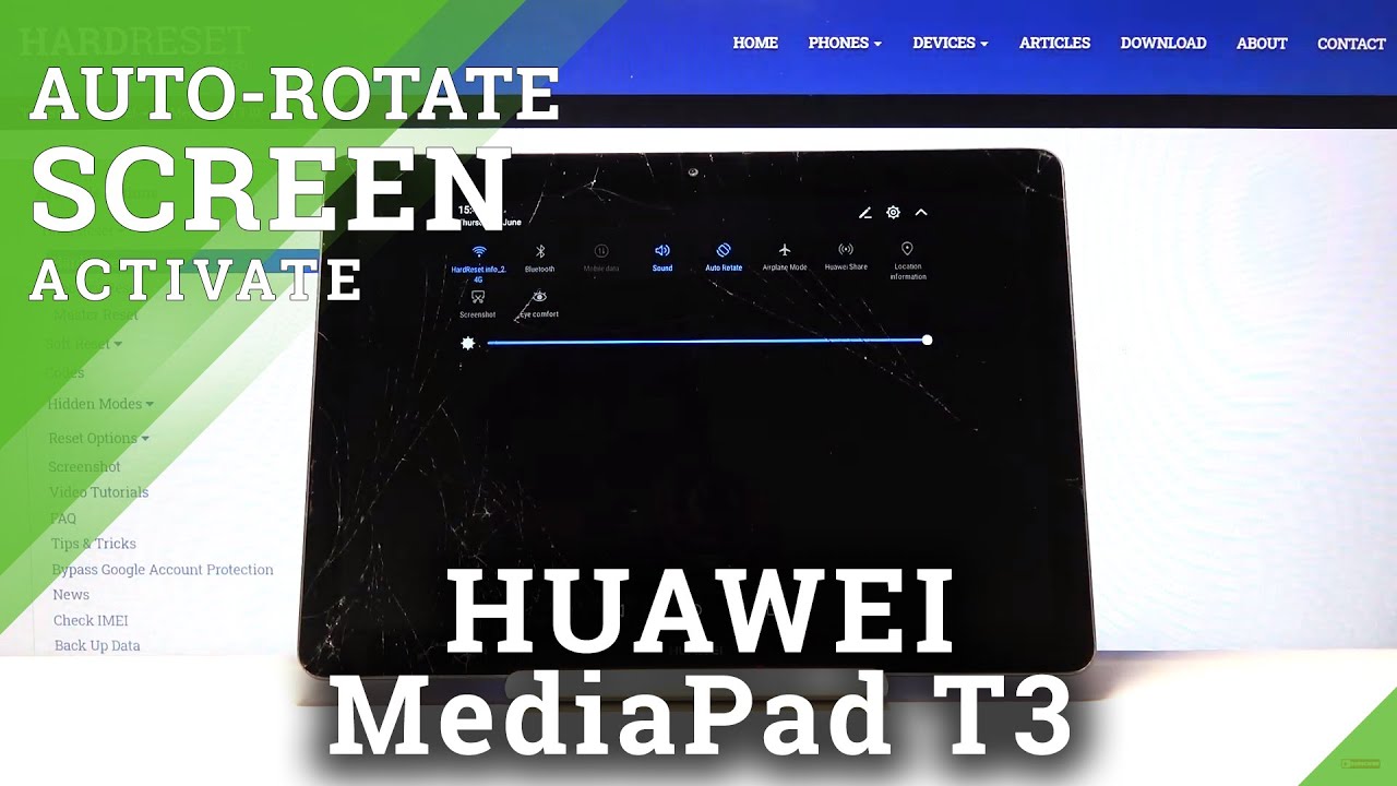 Activate and Use Auto-Rotation Screen Option - HUAWEI MediaPad T3 - YouTube