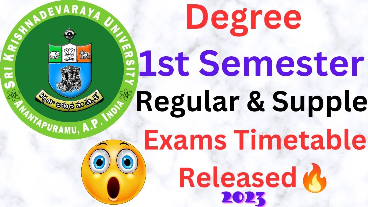 #sku degree 1st semester regular & supple examinations timetable released-2023# ...