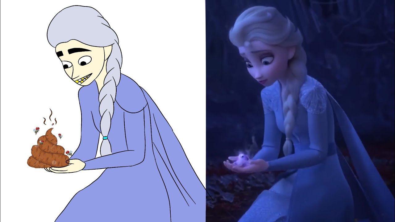 Frozen 2 Elsa funny Drawing memes - Disney Frozen Elsa | Try not To ...
