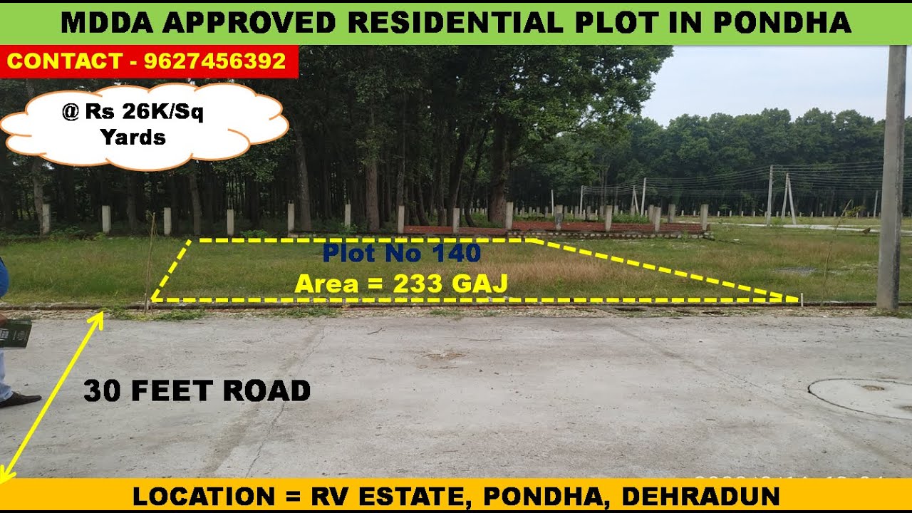 MDDA Approved 233 Gaj Residential Plot in Pondha Dehradun - YouTube