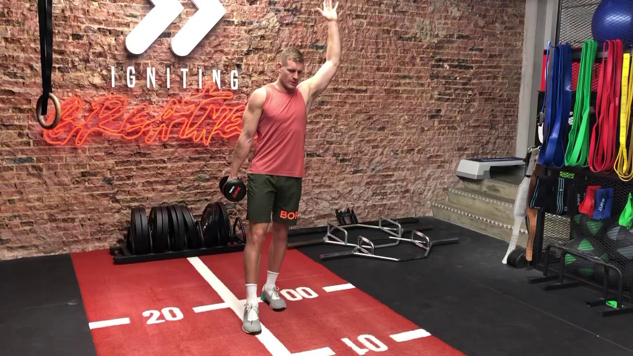 Lateral Hip Stability Lateral Lean - Single Arm Dumbbell Loaded - YouTube