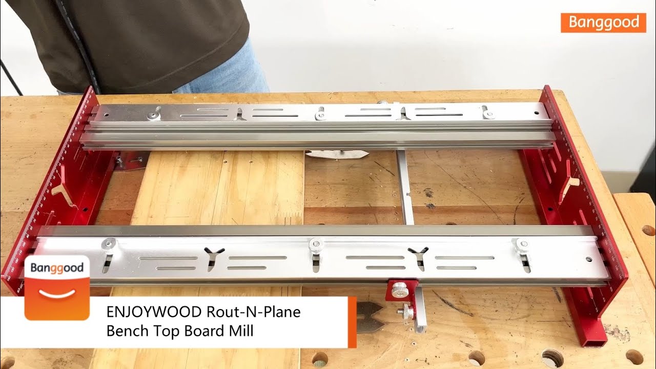 ENJOYWOOD Rout-N-Plane Bench Top Board Mill - Shop on Banggood - YouTube