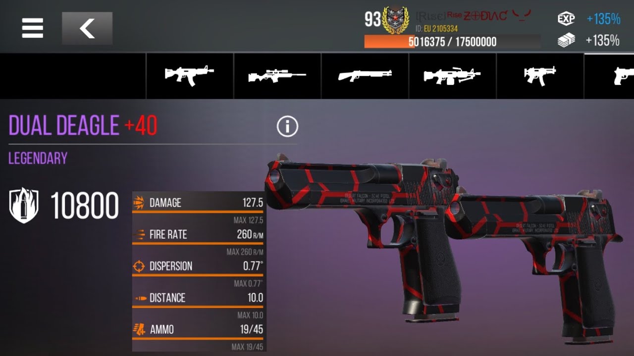 Dual Deagle +40 In Latest Update ~Ƶ⊕ƉʅΛƇ | Modern Strike Online ...