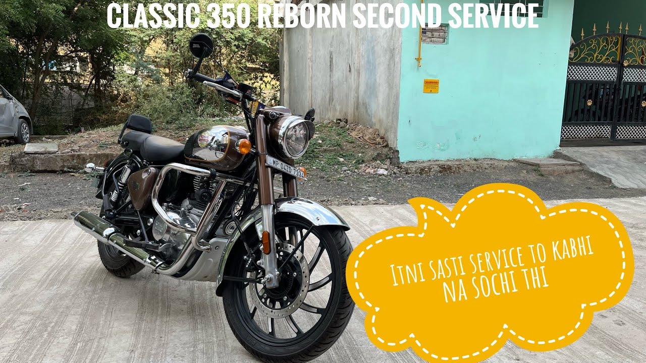 New Classic 350 Chrome Bronze Second Service Detailed Video | Royal ...