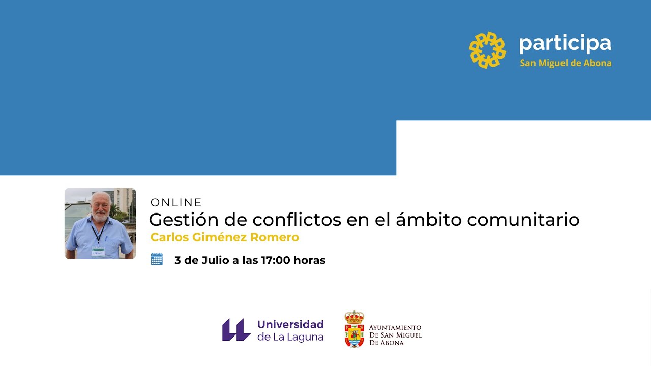 Seminario " Gestión de conflictos en el ámbito comunitario" - YouTube
