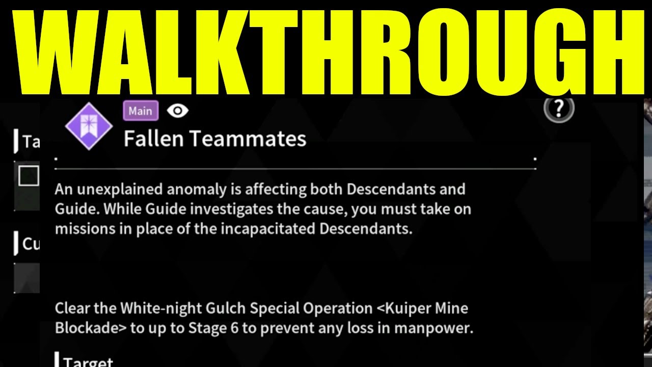 how to complete fallen teammates quest the first descendant - YouTube