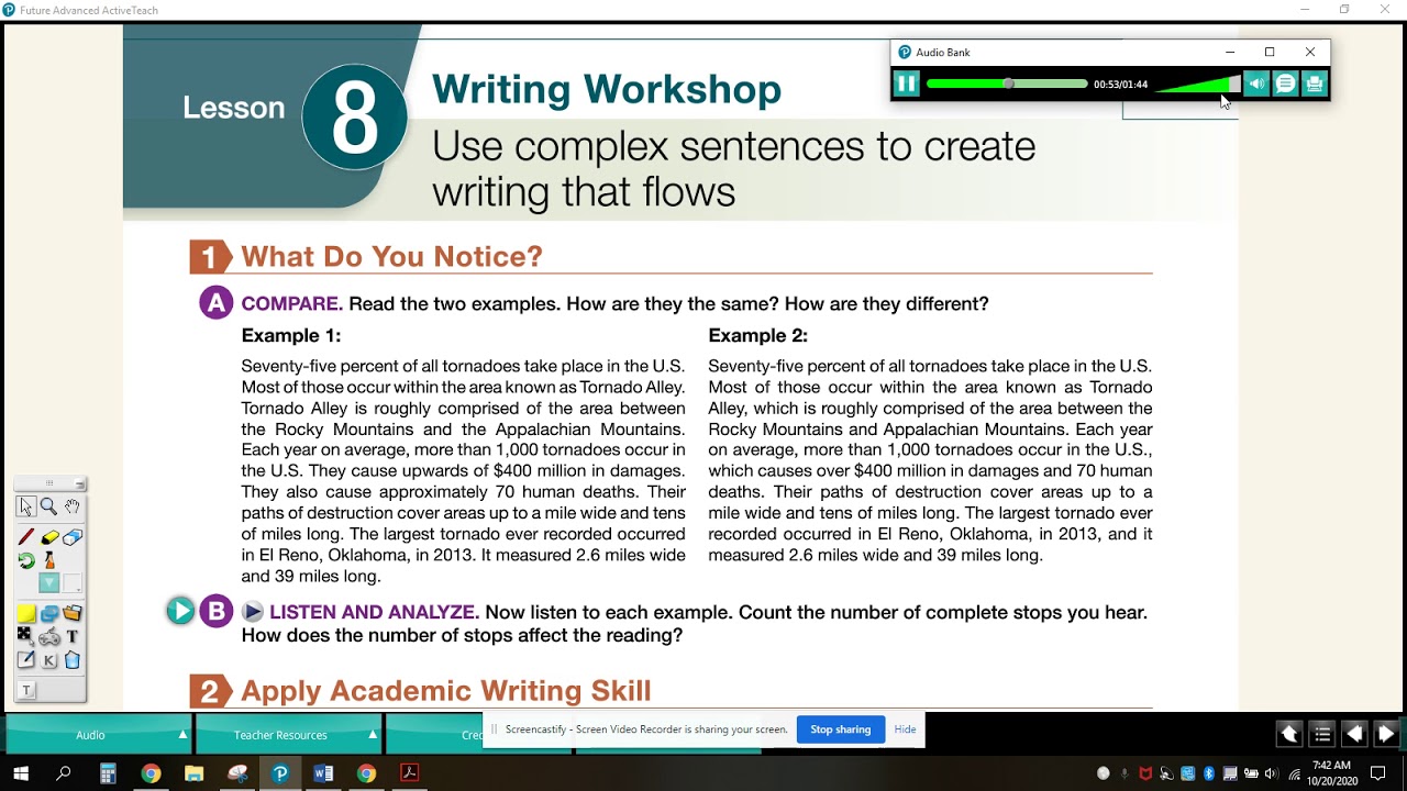 U6 L8 - Use Complex Sentences to Create Writing that Flows (Audio) - YouTube