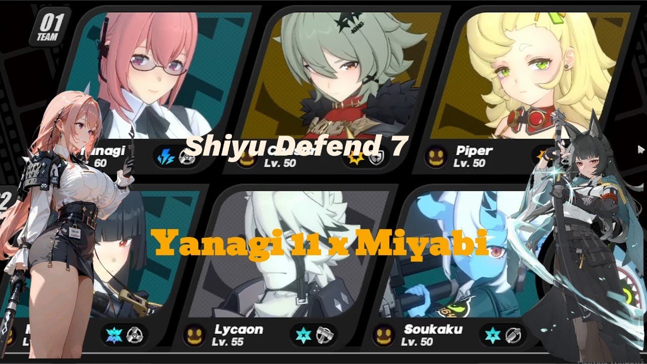 Shiyu defend 7 Yanagi (M0, S0) X Miyabi (M0, S0) Ftp Build Team - YouTube