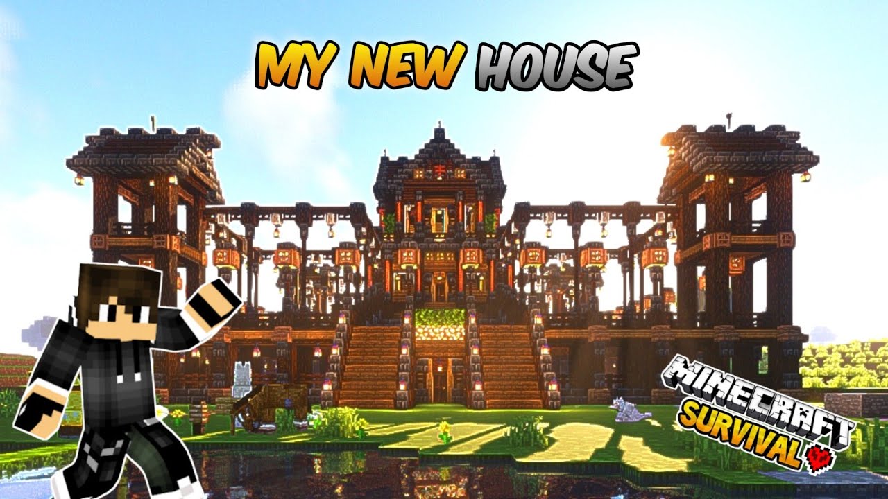 I BUILD A GIANT WOODEN HOUSE 🏠 in Minecraft (Hindi)😳 - YouTube