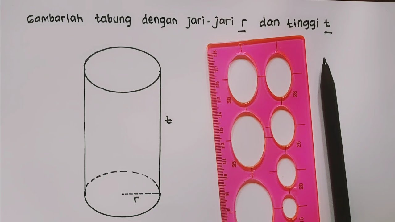 Cara Menggambar Tabung - YouTube