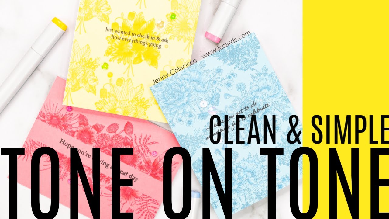 Clean and Simple Tone on Tone Cards - Unboxing Hedgehog Hollow May ...