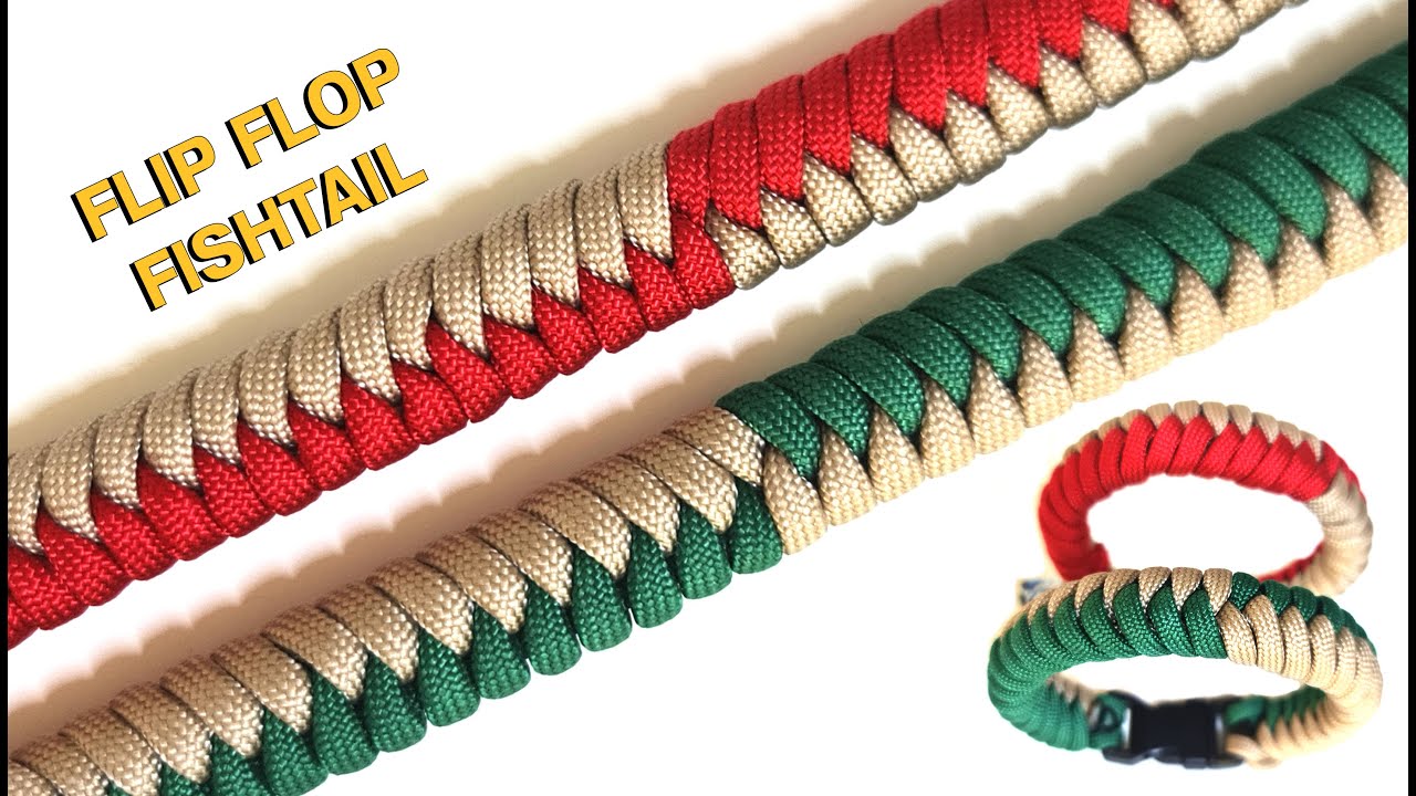 "How to Make a STUNNING Flip Flop Fishtail Paracord Bracelet--It'll ...