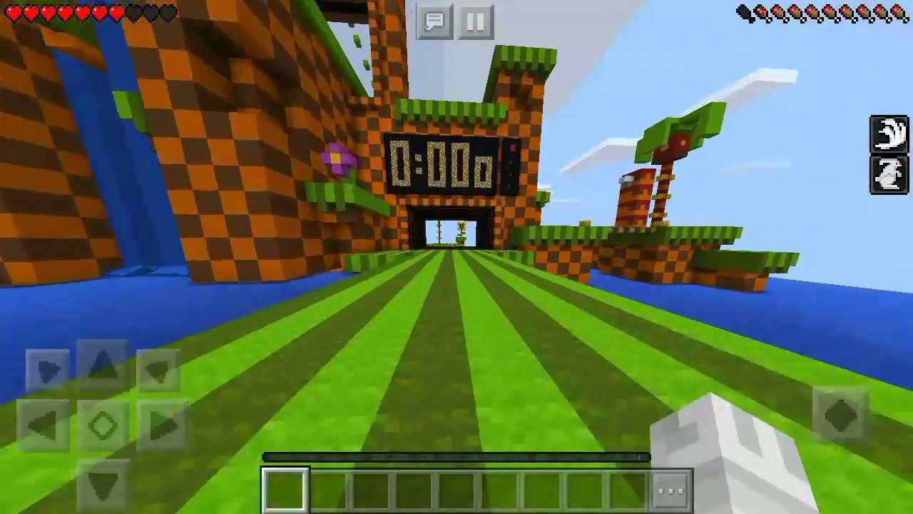 Sonic Green Hill zone (minecraft) - YouTube