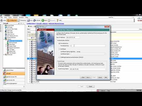 How to Create IP Sec Site to Site VPN with ASDM 6 2 ASA 8 21 - YouTube