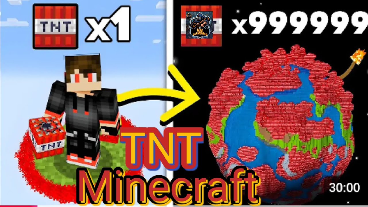 Minecraft me TNT and world blast 😀 || Minecraft me TNT blast #minecraft ...