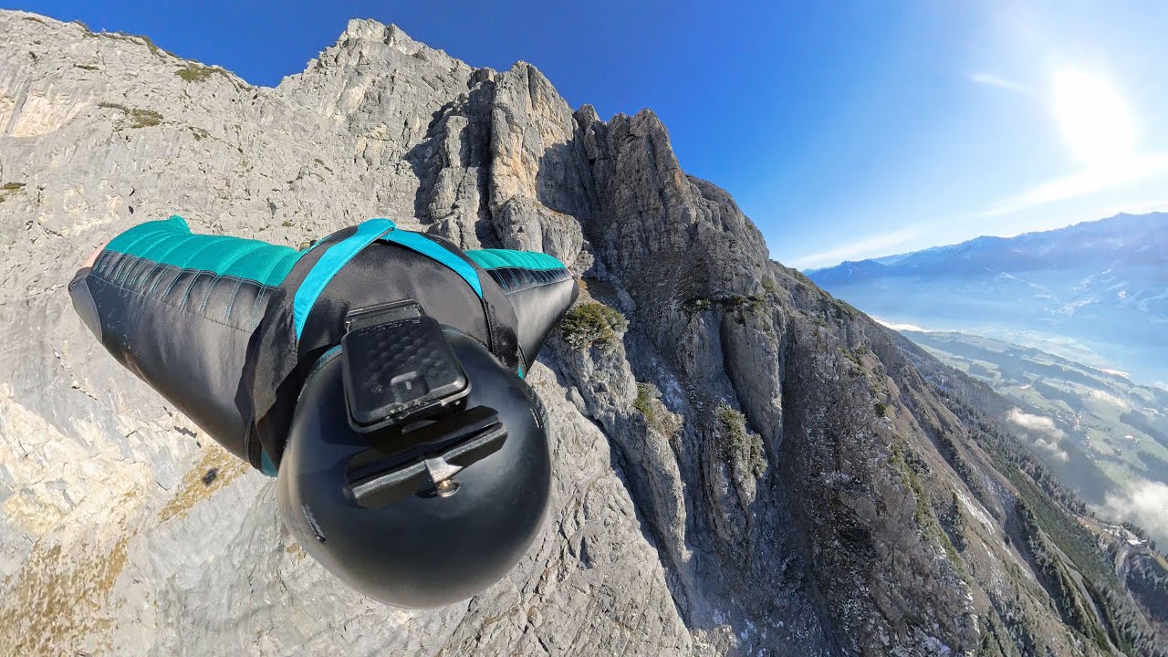 Wingsuit flight Wingsuit Base jump in the alps | Amazing scenery and ...