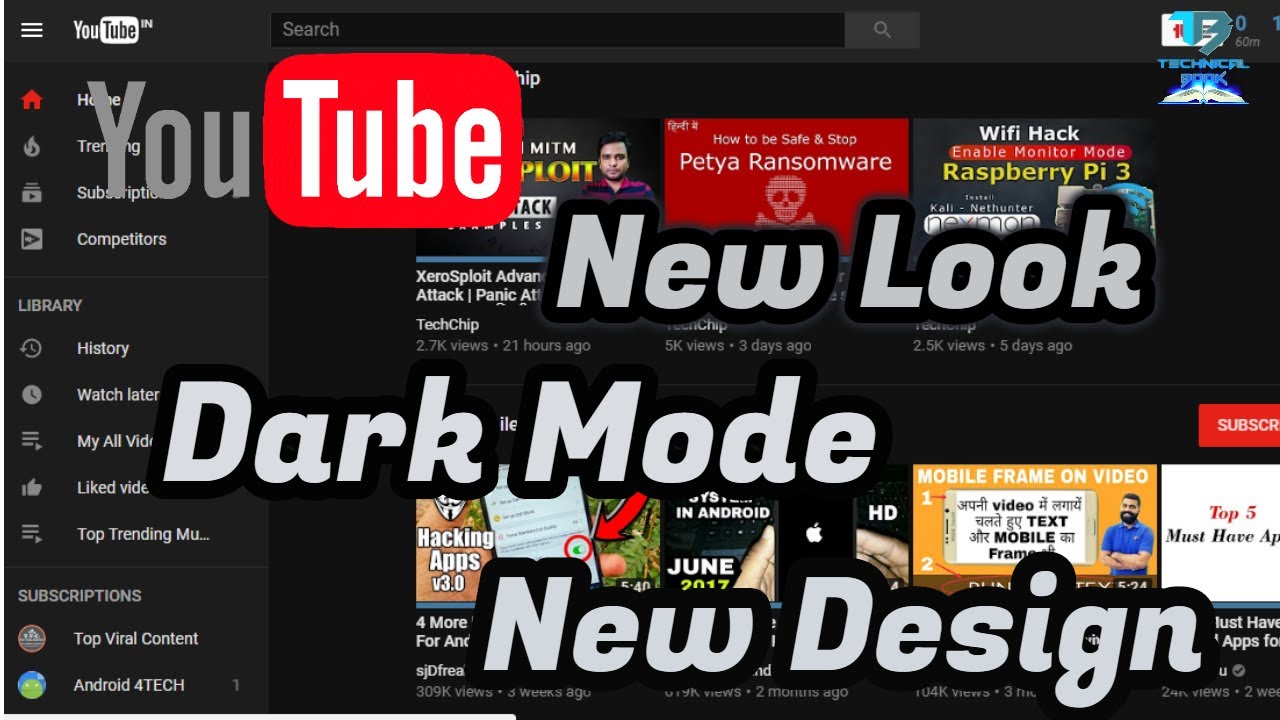 How To Enable Youtube's New Look | Dark Mode | Night Mode| Youtube's ...