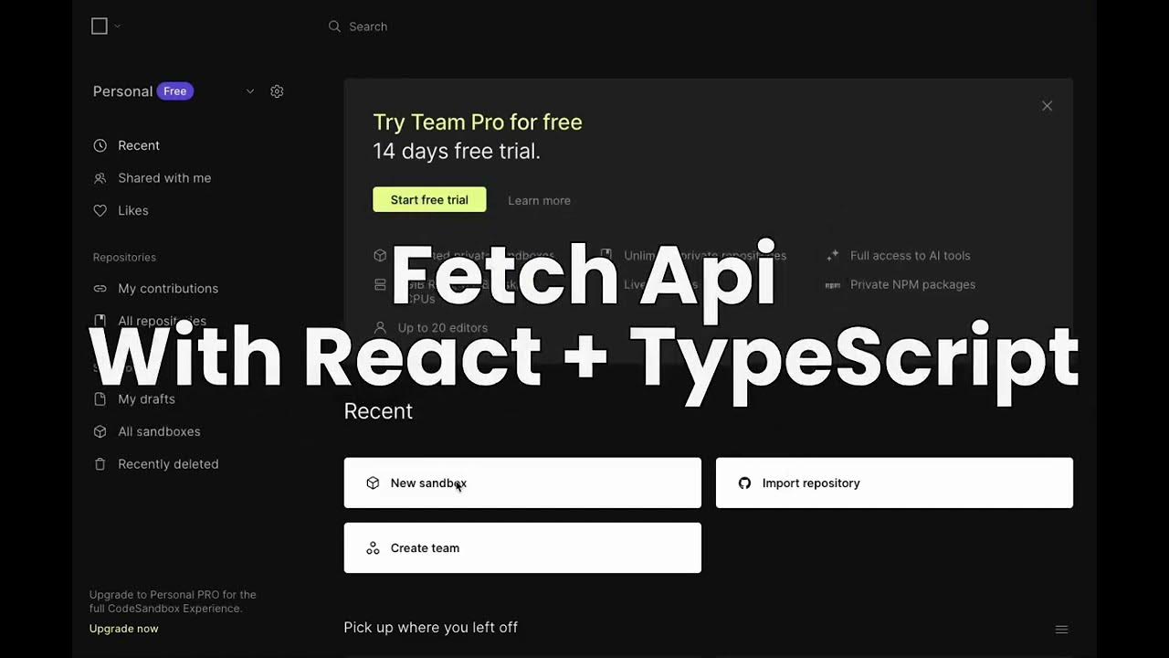 Fetch API with React & Typescript - Beginner Friendly - YouTube