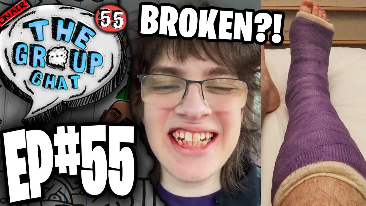 GRUNK BREAKS HIS FOOT Skateboarding!! 🤕 | The Group Chat Podcast #55 ...