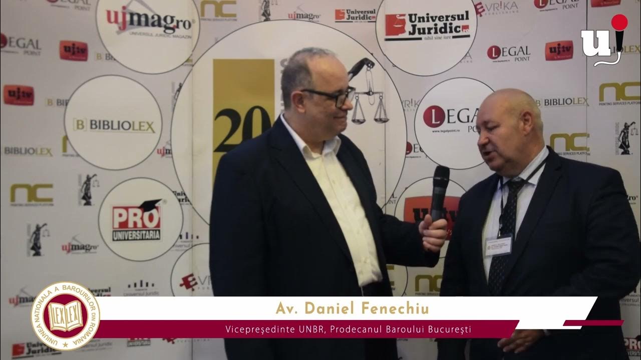 Interviu cu av. Daniel Fenechiu, senator, vicepreședinte al UNBR - YouTube