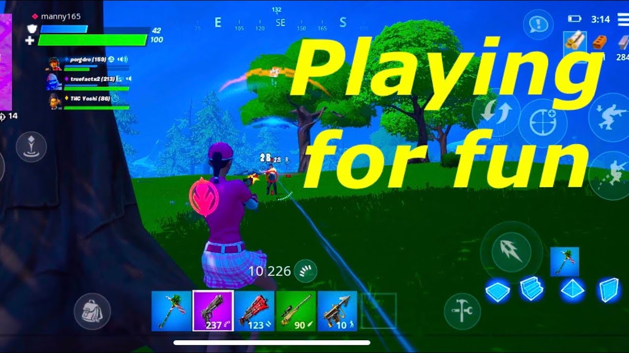 Playing Fortnite for fun - YouTube