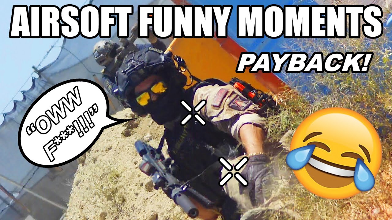 Airsoft Funny Moments 14 - Payback, Friendly Fire, and Gas Masks! - YouTube