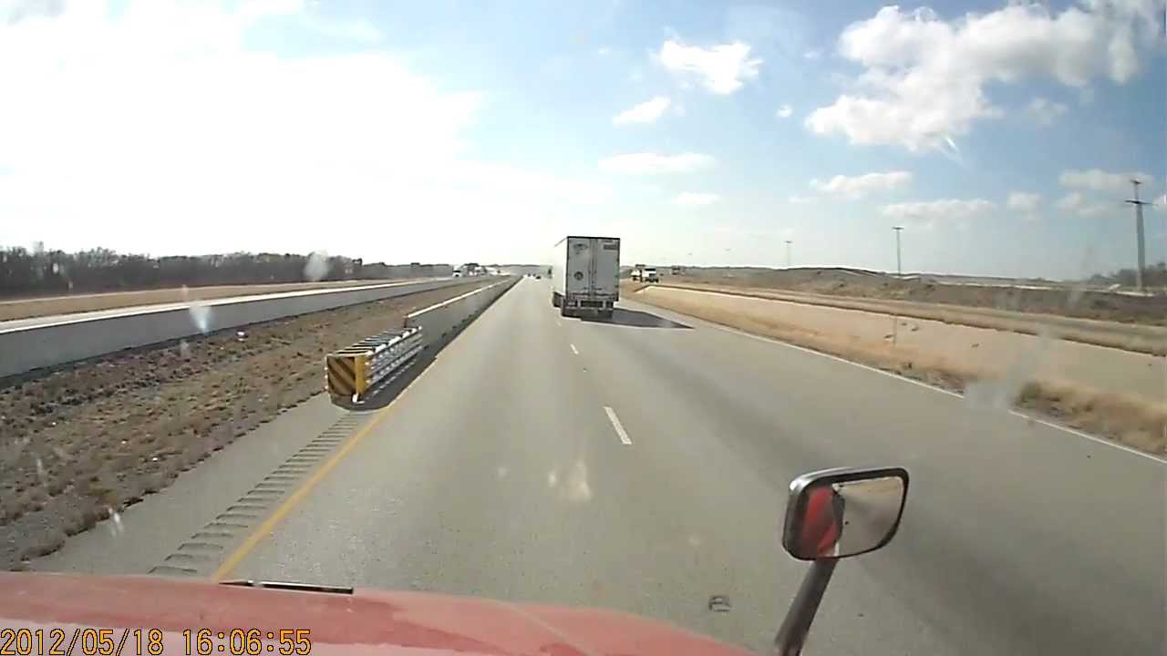 Brake checking a big rig - YouTube