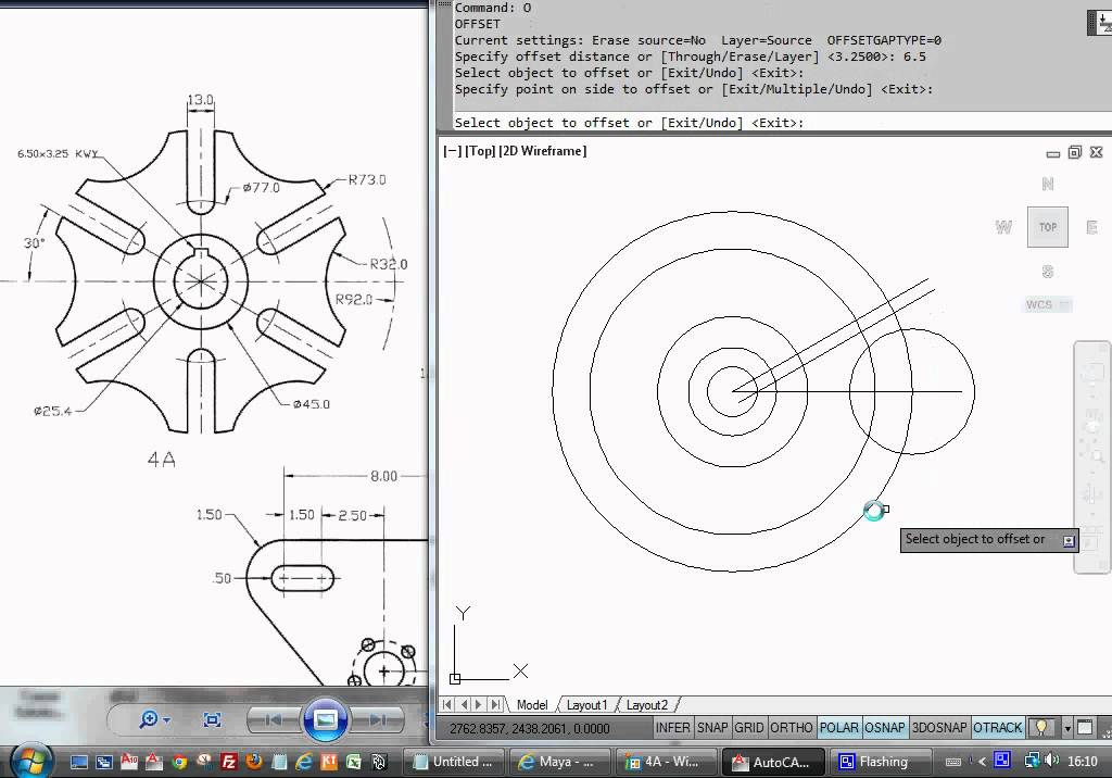 AutoCAD Mechanical Exercise - YouTube