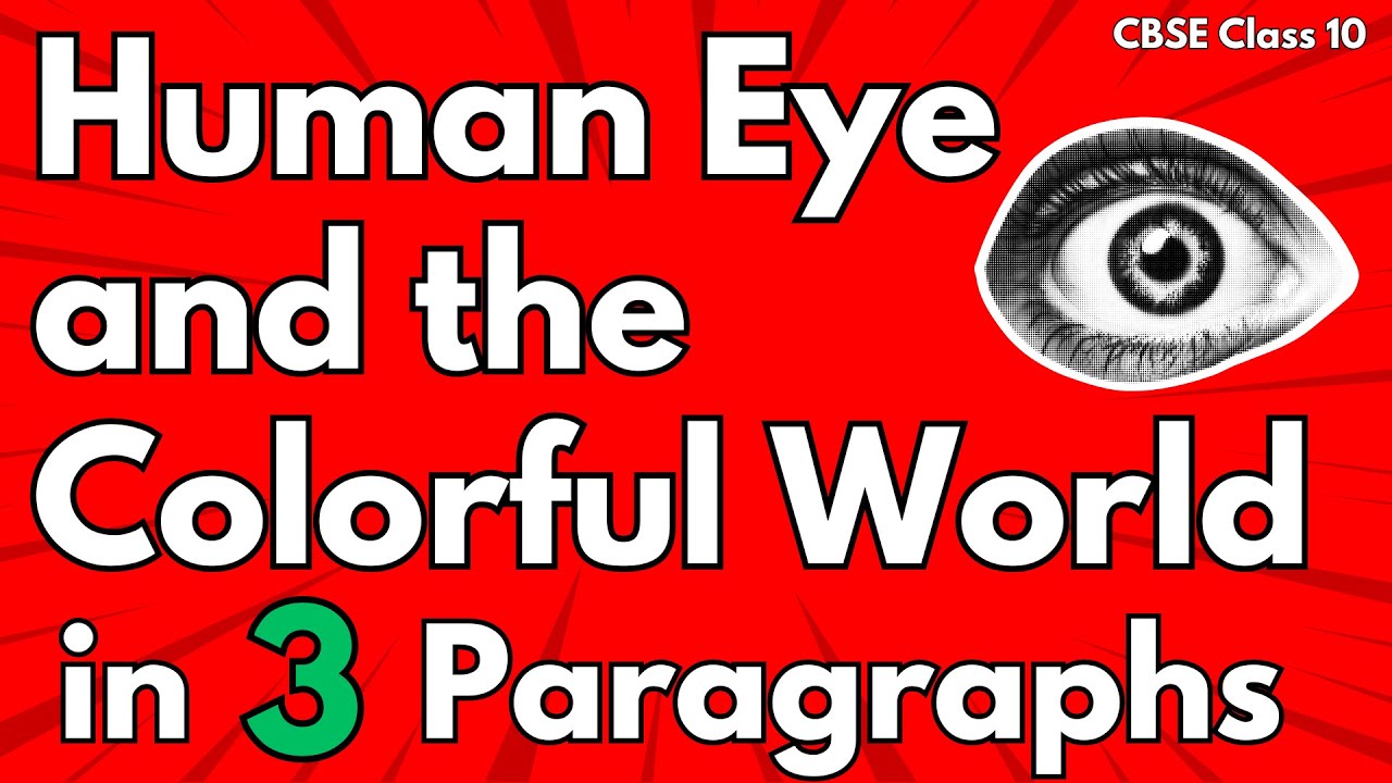 Finish Human Eye and the Colorful World in 3 Paragraphs/Class 10th ...