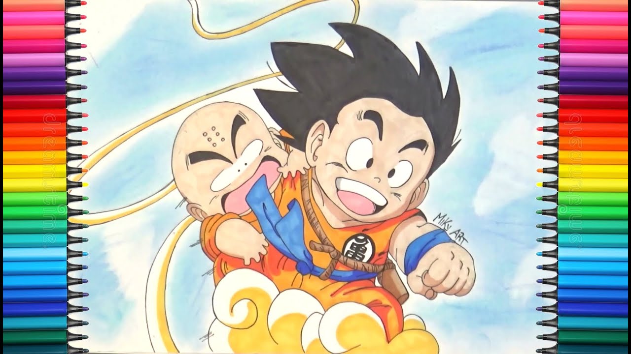 Drawing Goku and Krillin | Miky Art - YouTube