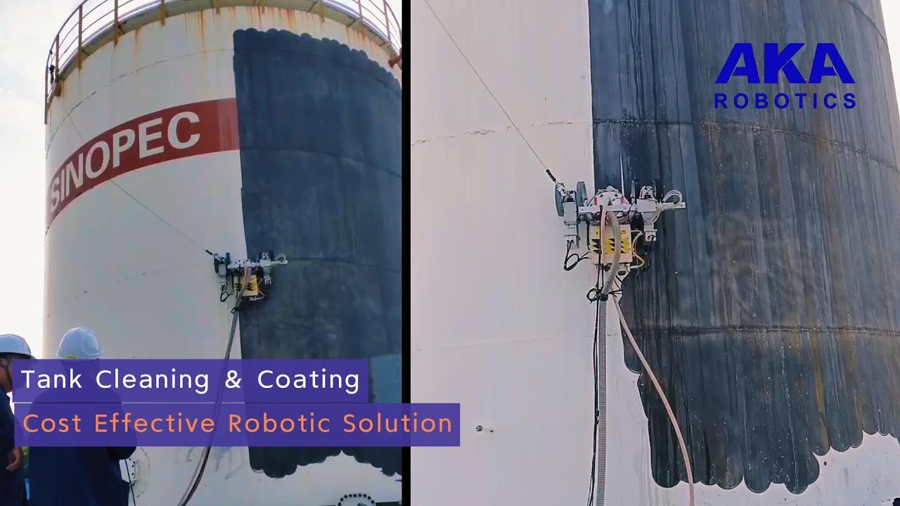 Tank Storage Cleaning and Coating Robot | AKA Robotics - YouTube