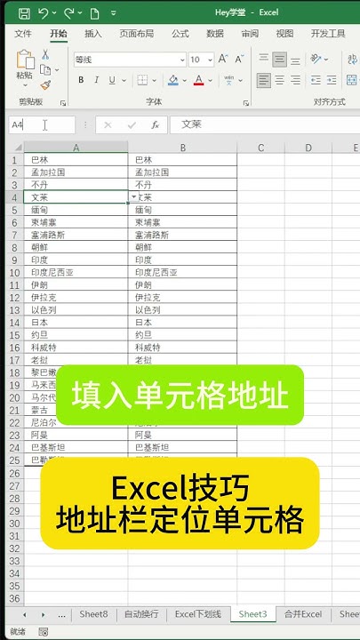 Excel技巧地址栏定位单元格 Exceltips Exceltips Learnexcel Learnexcelfree