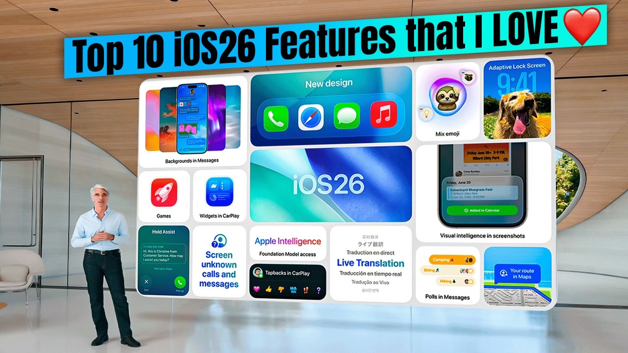 TOP 10 COOLEST iOS 26 Features You Need to See! - YouTube