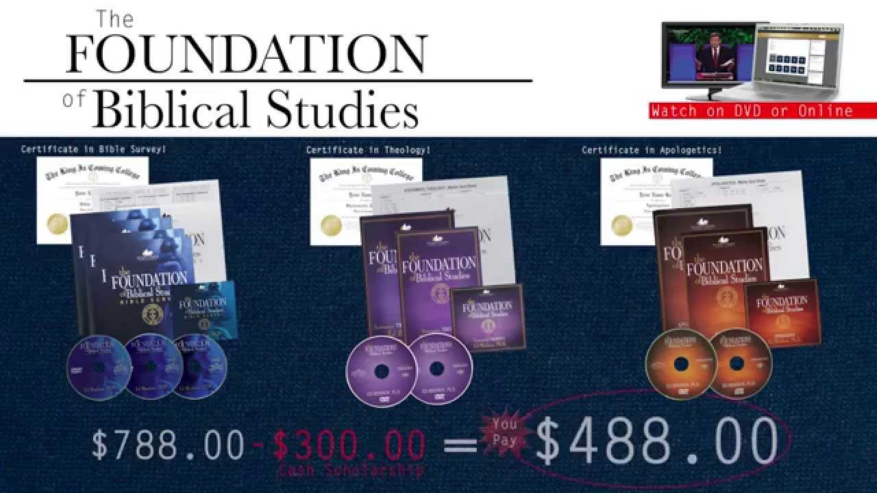 Ed Hindson Foundation of Biblical Studies King is Coming College - YouTube
