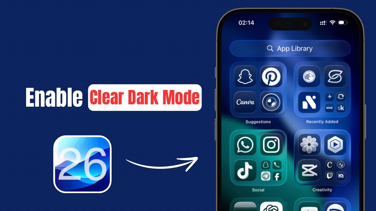 iOS 26: How to Enable Clear Dark Mode on iPhone - YouTube