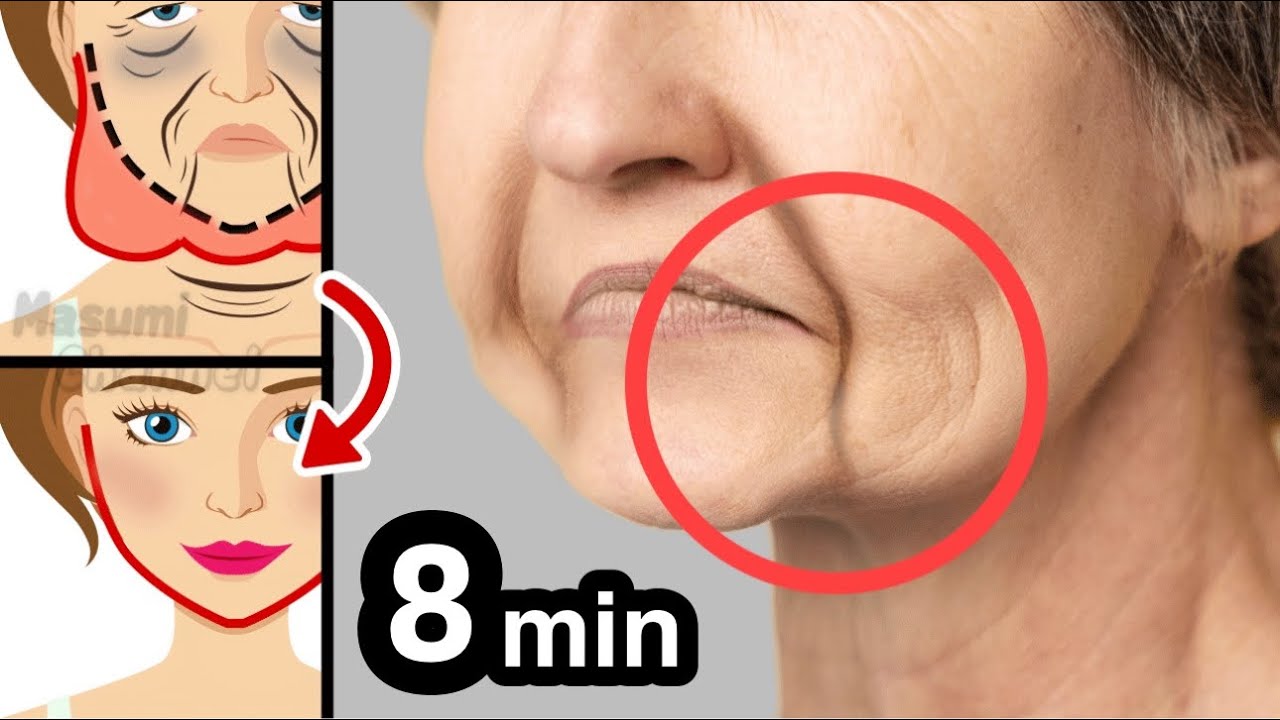 8MIN FACE LIFT EXERCISE AT HOME🔥JOWLS, LAUGH LINES, DOUBLE CHIN - YouTube
