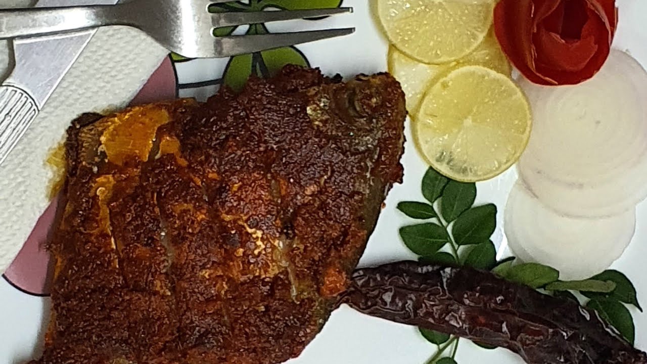Pomfret fish fry recipe | super tasty masala fried Pomfret recipe ...
