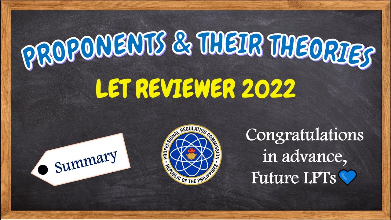 Proponents & Their Theories | LET Reviewer 2022 - YouTube