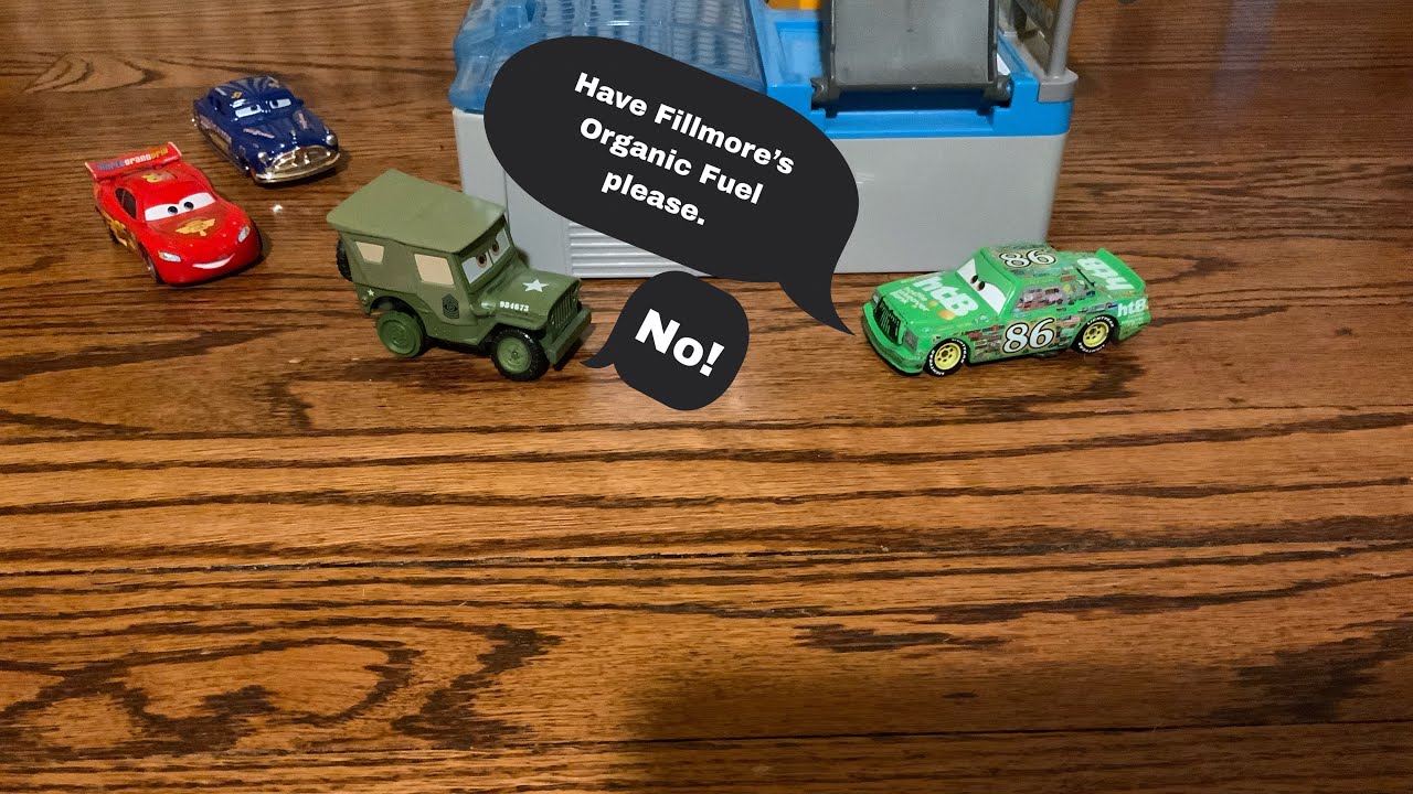 Chick Hicks forces Sarge to drink Fillmore’s Organic Fuel | Grounded ...