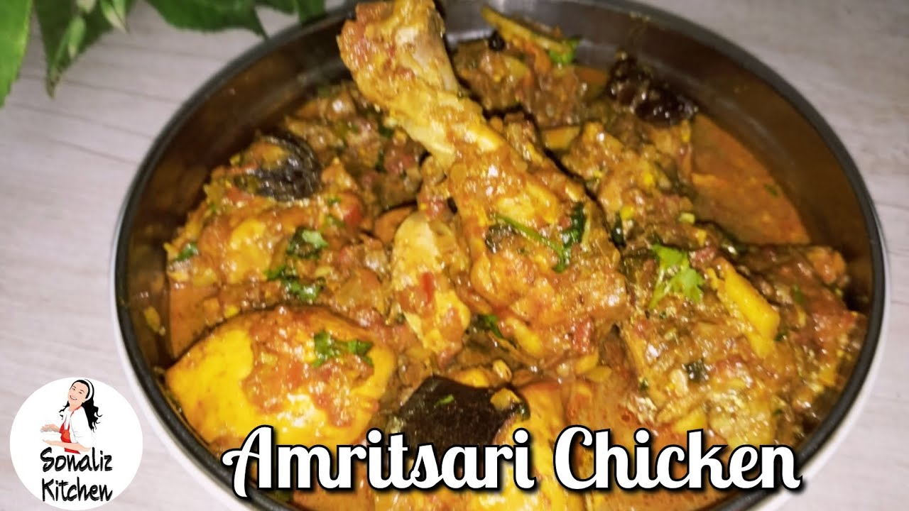 Amritsari chicken - Chicken Amritsari - Chicken curry - Chicken Recipe ...