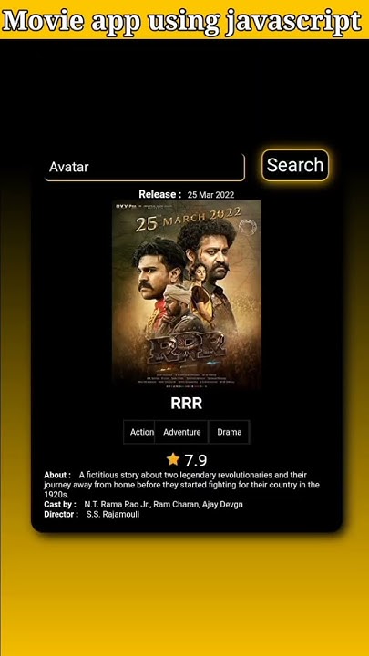 MOVIE APP USING || JAVASCRIPT,HTML,CSS || IN MOBILE #css #htmlcss #html #movieapps #code #game ...