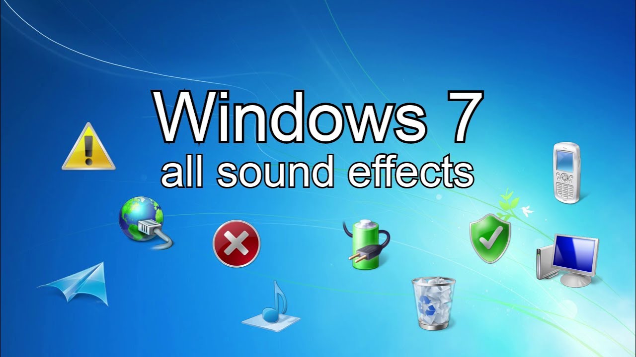 Windows 7 All sound effects - YouTube