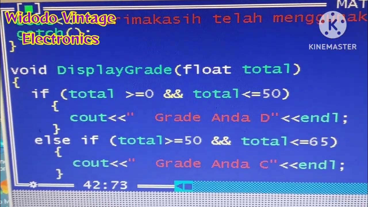 Part 3. Pemrograman Turbo C++ v3. Pengecekan Kondisi if else dan While loop. - YouTube