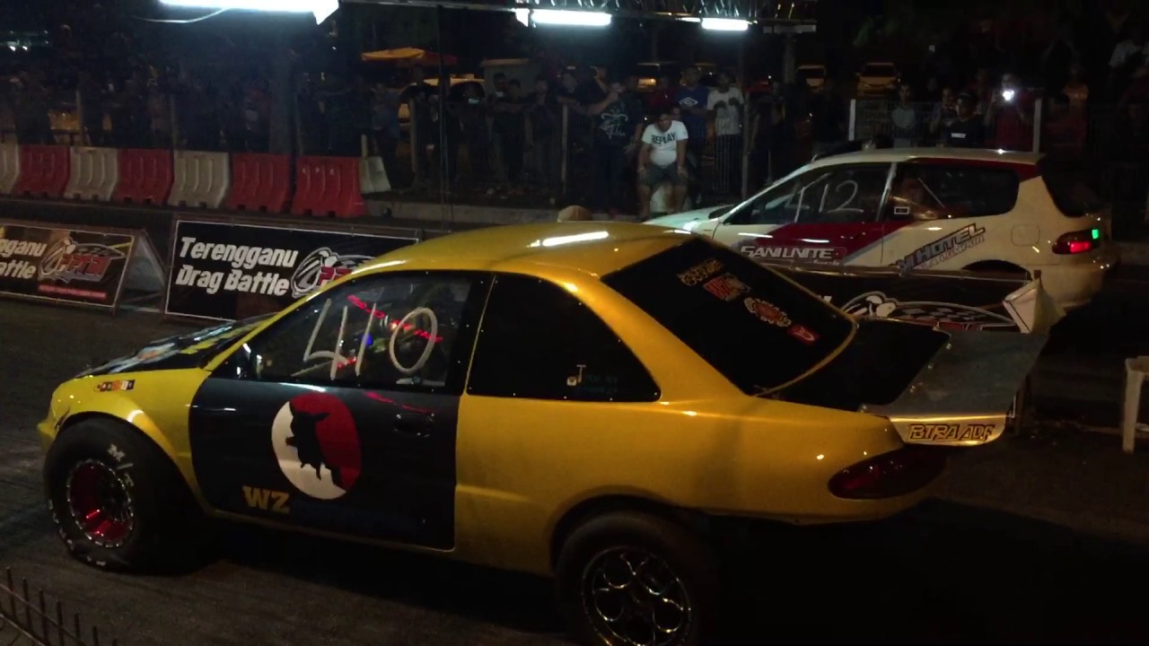 Hondac civic Eg6 vtec turbo vs putra Turbo Drag race - YouTube