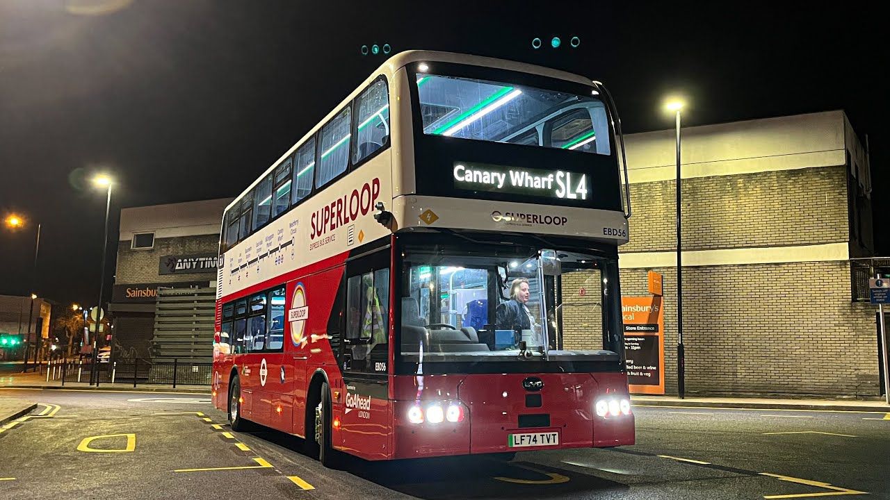 Full Route Visual | London Superloop Route SL4: Grove Park - Canary ...