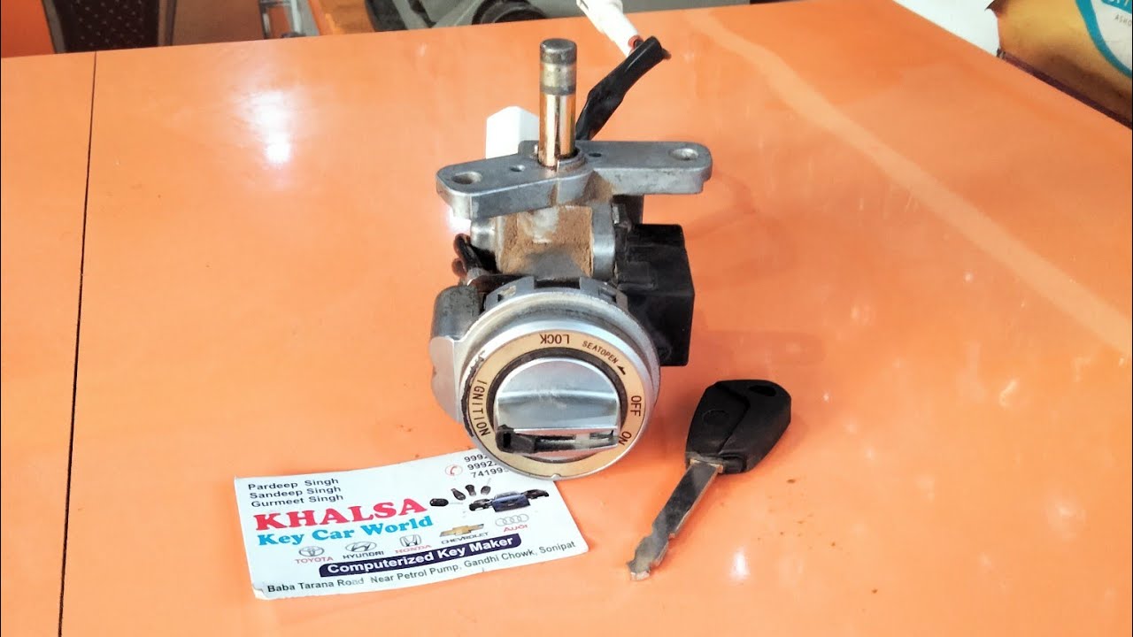 electric scooty #OKHI-90# lock repair key cat - YouTube