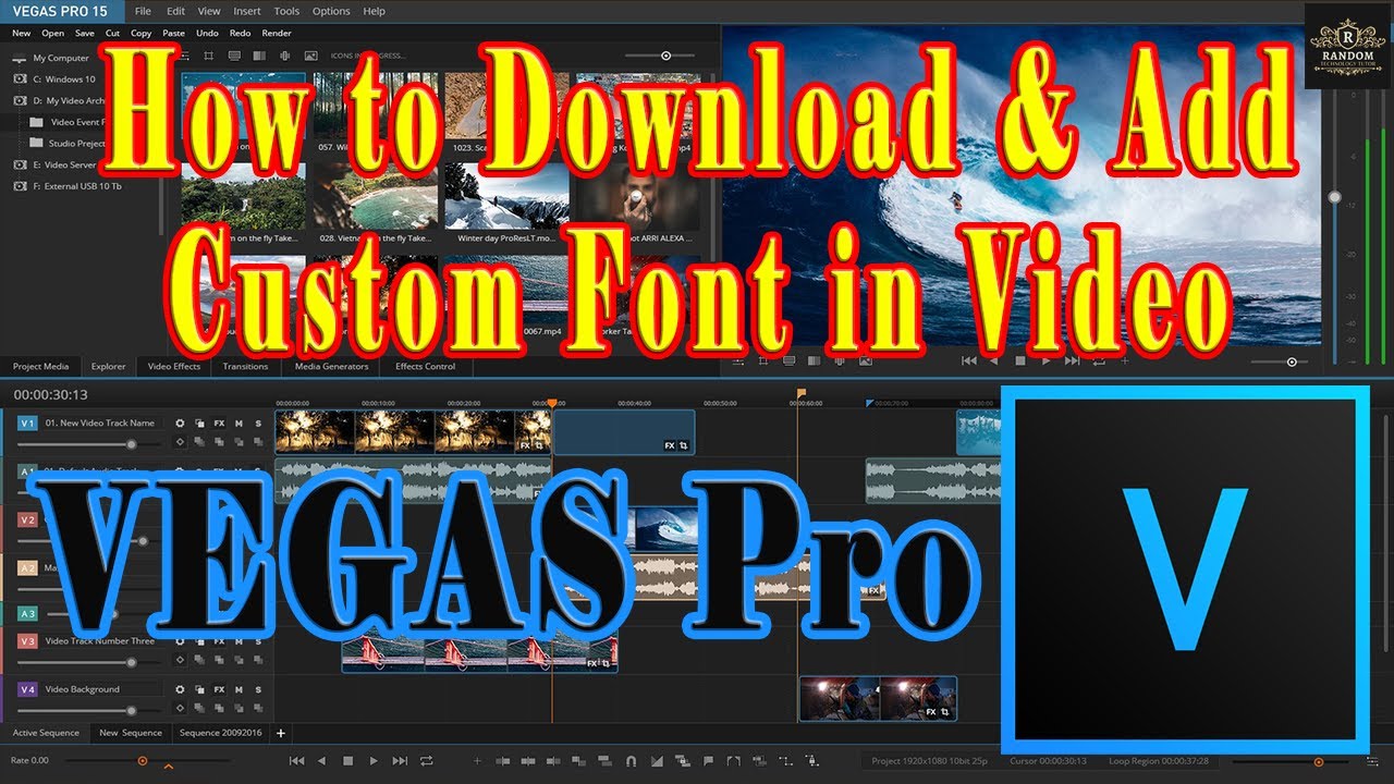 How to Download & Add Custom Font in Video | VEGAS Pro Tutorial | # ...