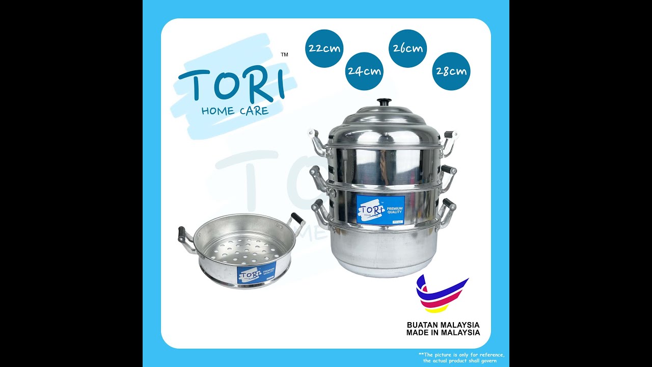 TORI HOME 3 Layer Aluminium Steam Pot 22cm - 40cm | Steam Pots ...